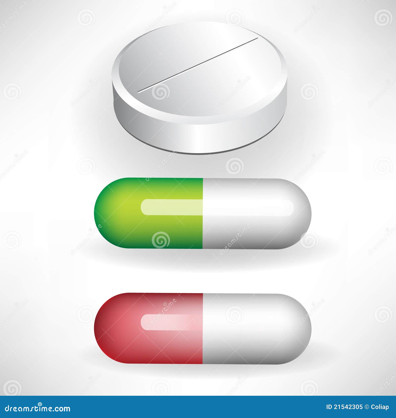 Set of three pills stock vector. Illustration of herbal - 21542305