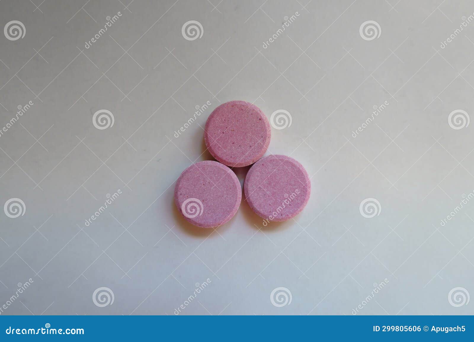 Set of Three Pink Oral Probiotic Tablets Stock Photo - Image of ...