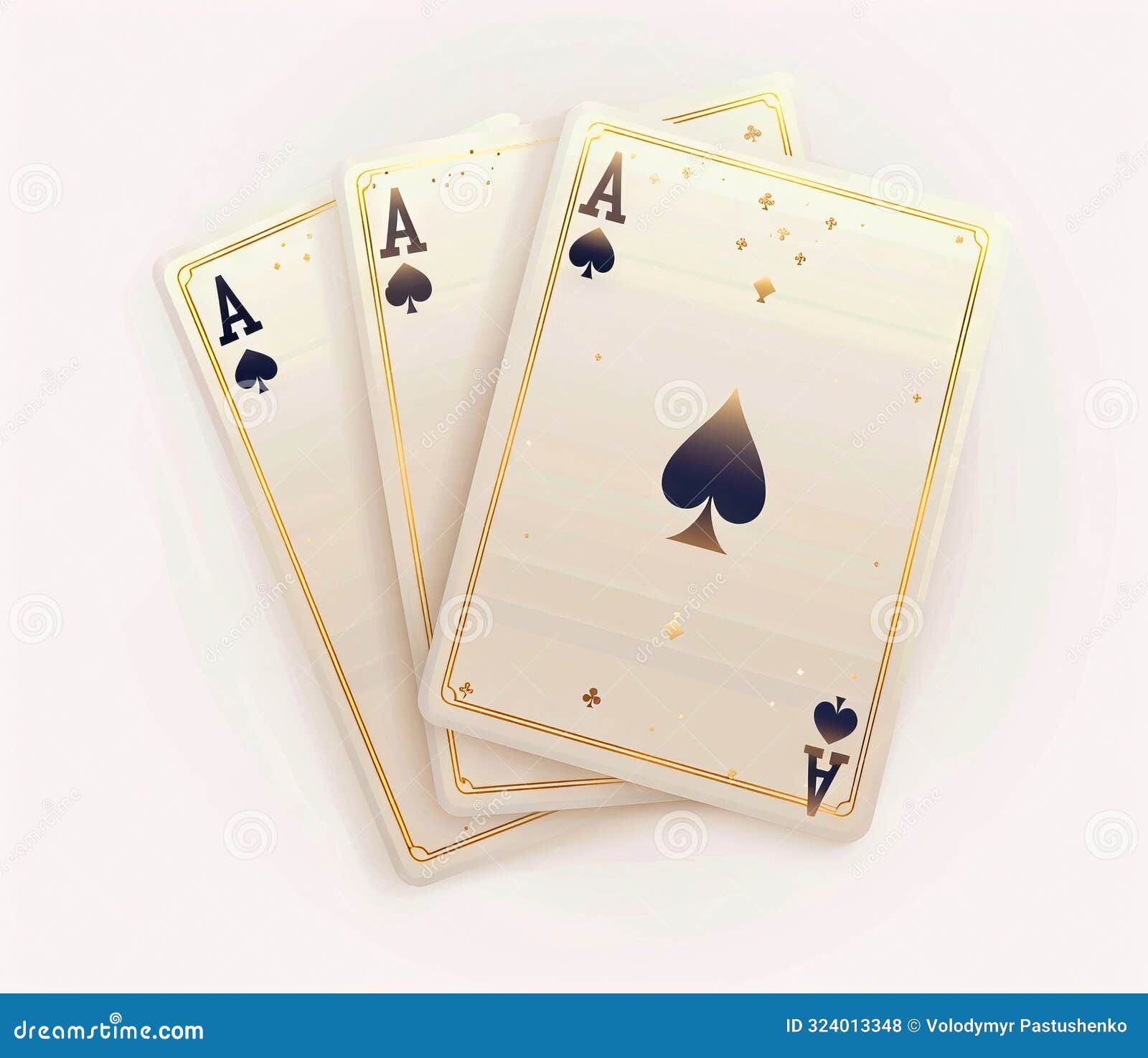 A Set of Three Playing Cards with Aces Stock Photo - Image of playing ...