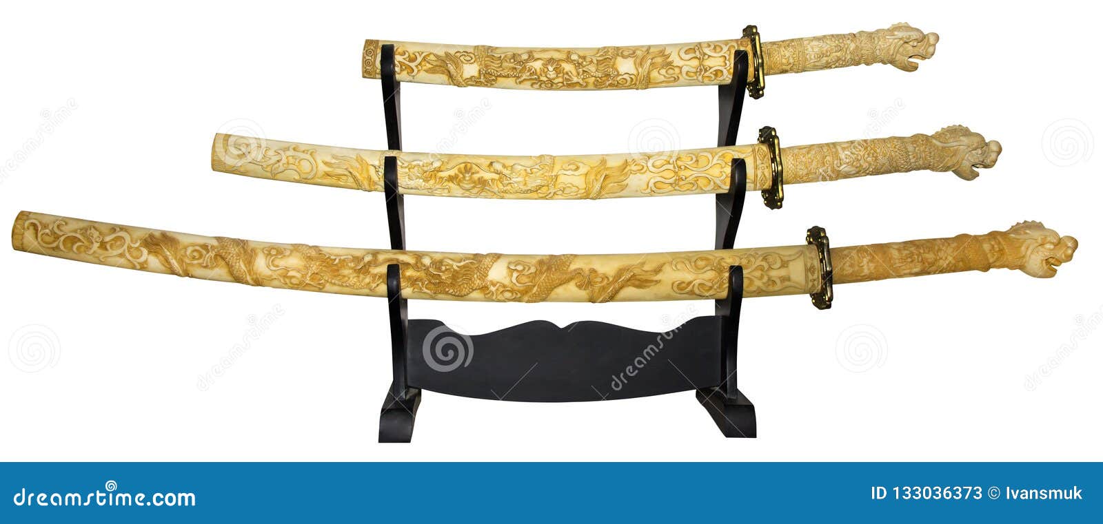 Three Samurai Swords Royalty-Free Stock Photography | CartoonDealer.com ...