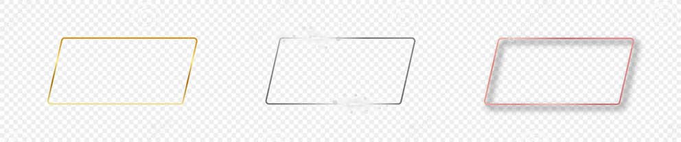 Set of Three Rounded Parallelogram Frames Stock Illustration ...