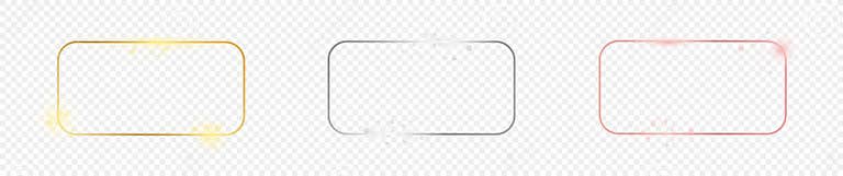 Set of Three Rounded Rectangular Frames Stock Vector - Illustration of ...