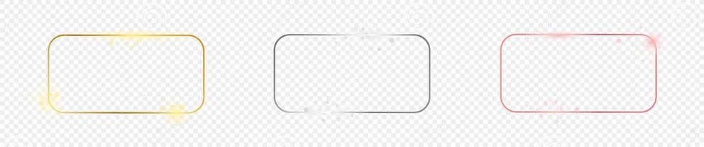 Set of Three Rounded Rectangular Frames Stock Vector - Illustration of ...