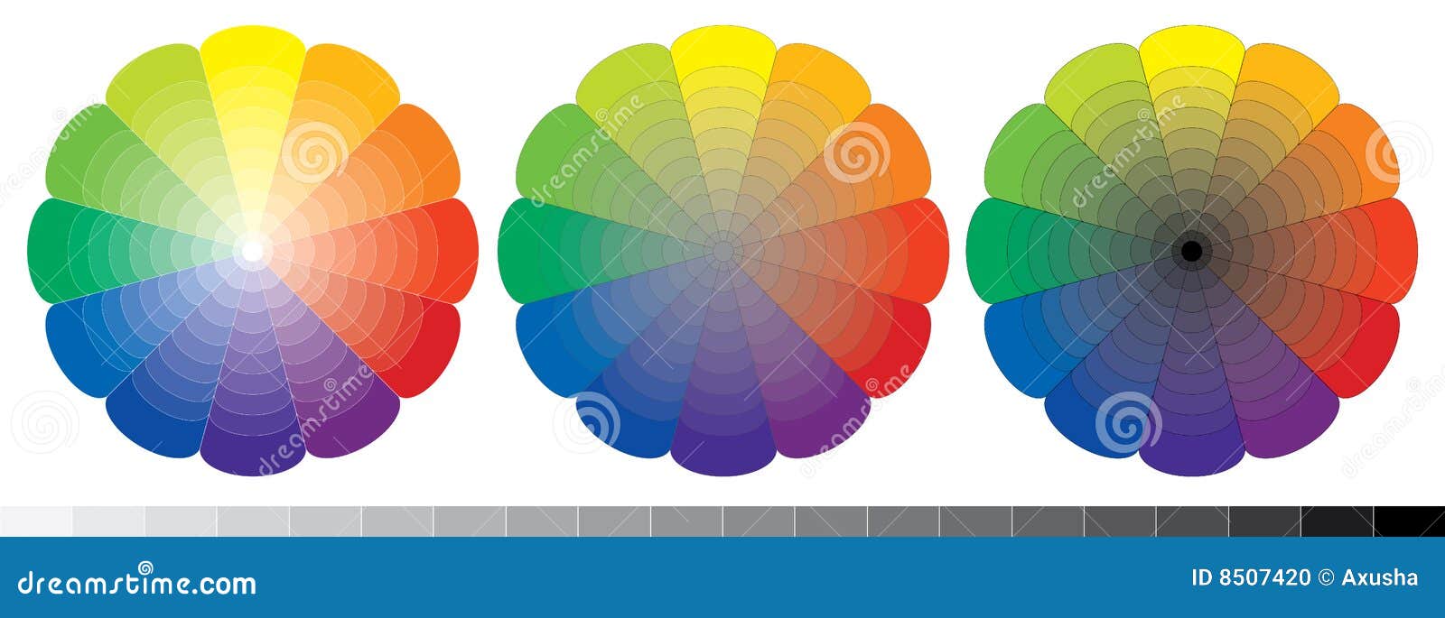 Set of Three Spectrum Circles Stock Vector - Illustration of artistic ...