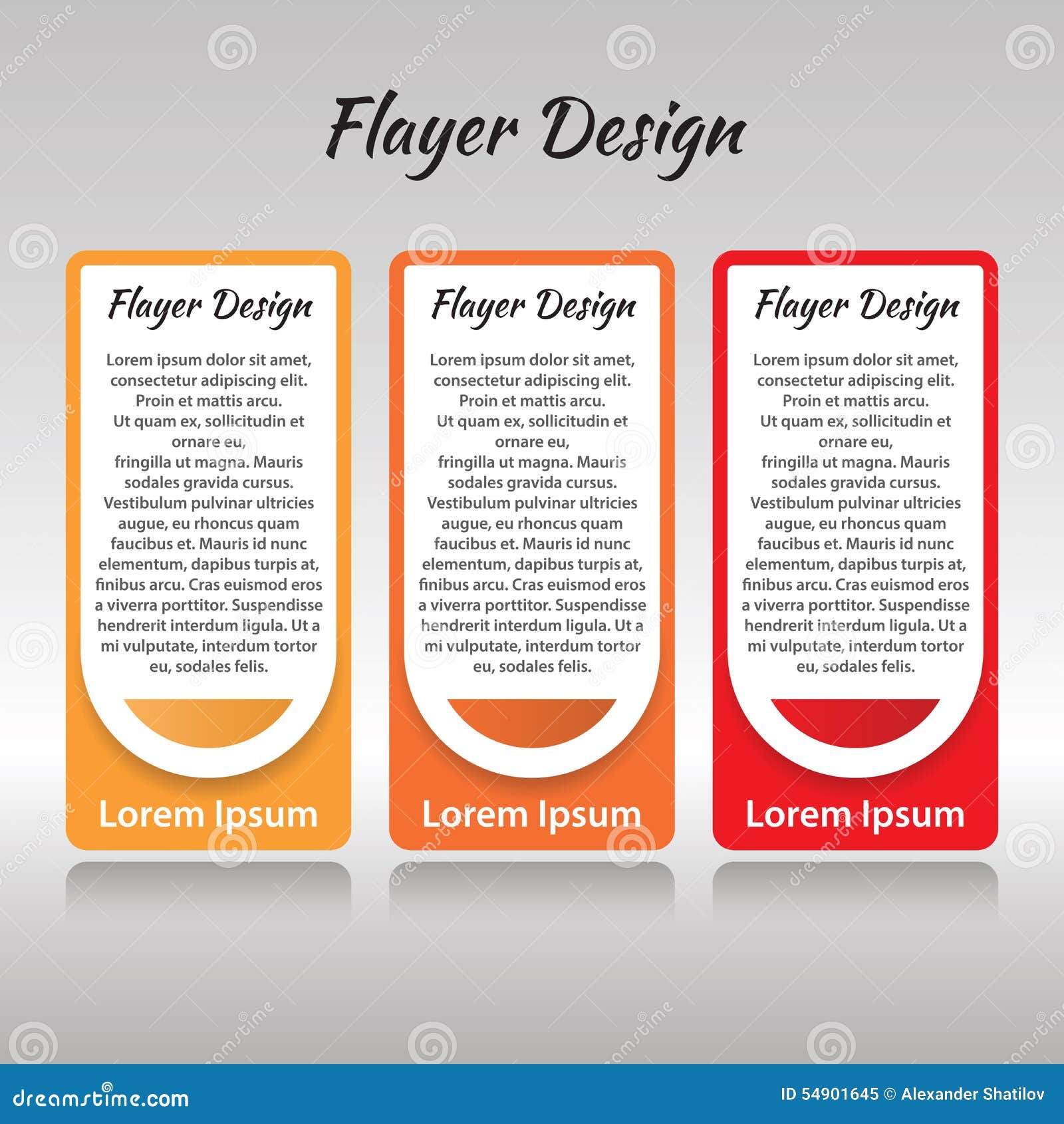 A Set of Three Templates for Printed Products Stock Vector ...