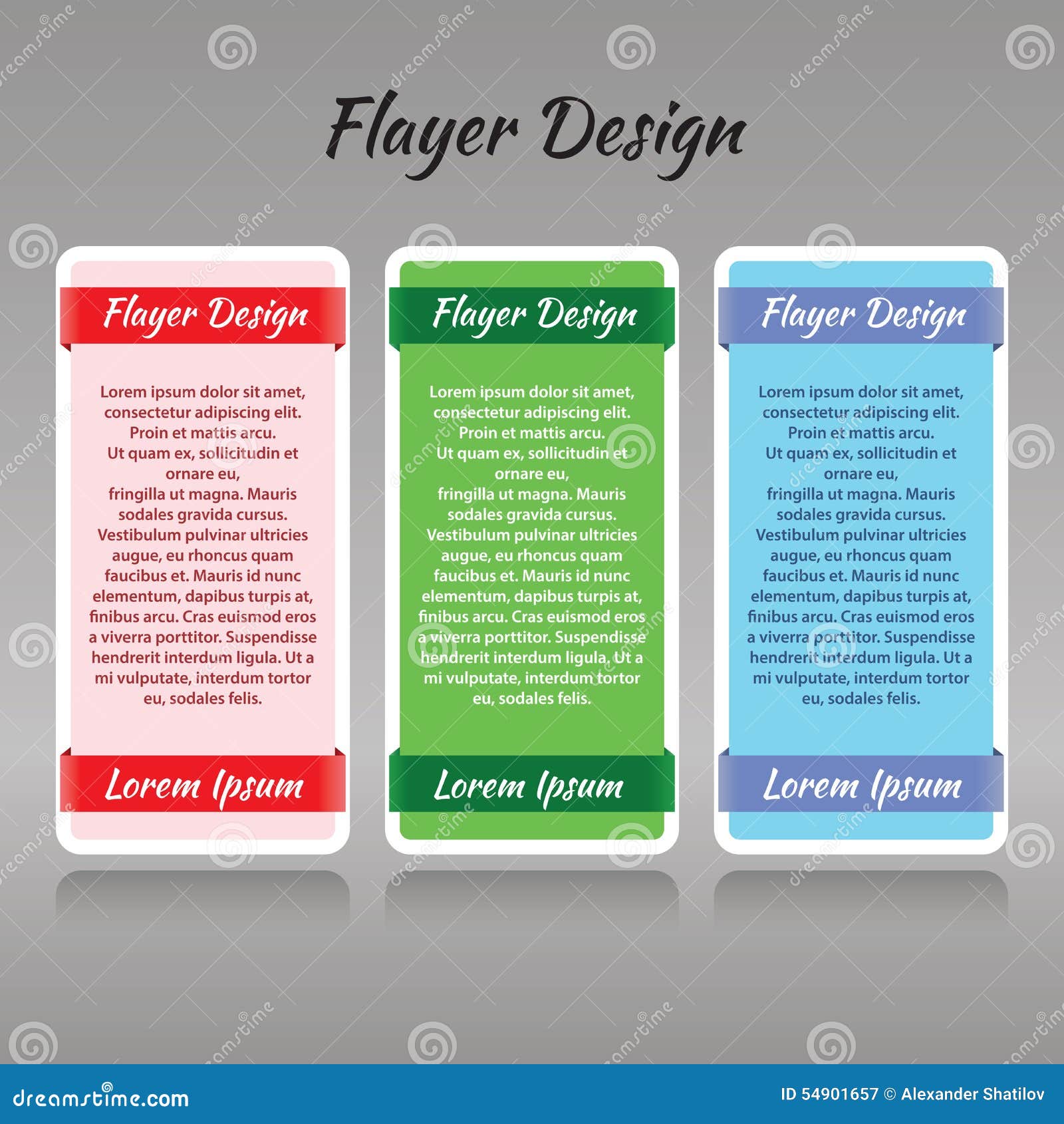 A Set of Three Templates for Printed Products Stock Vector ...