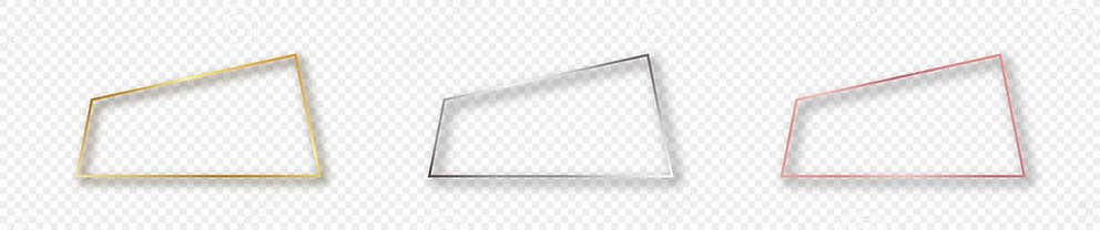 Set of Three Trapezoid Frames Stock Vector - Illustration of border ...