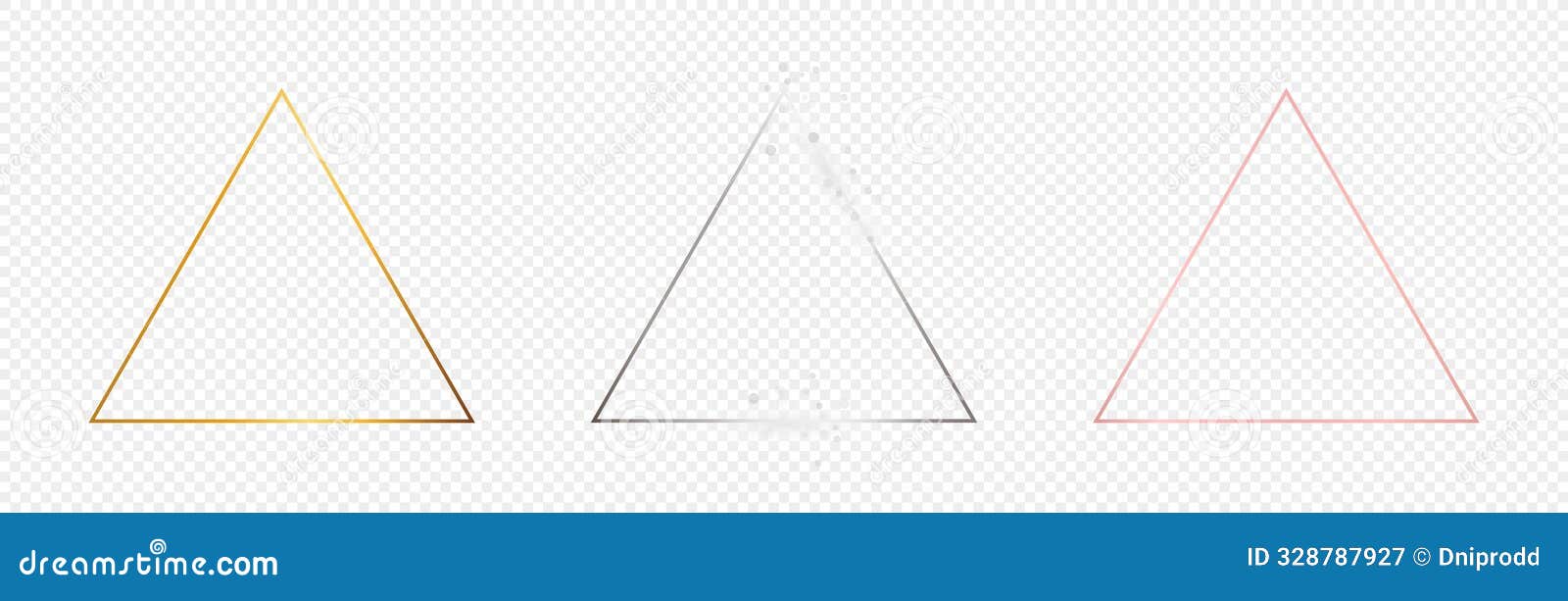Set of Three Triangle Frame Stock Vector - Illustration of sparkle ...