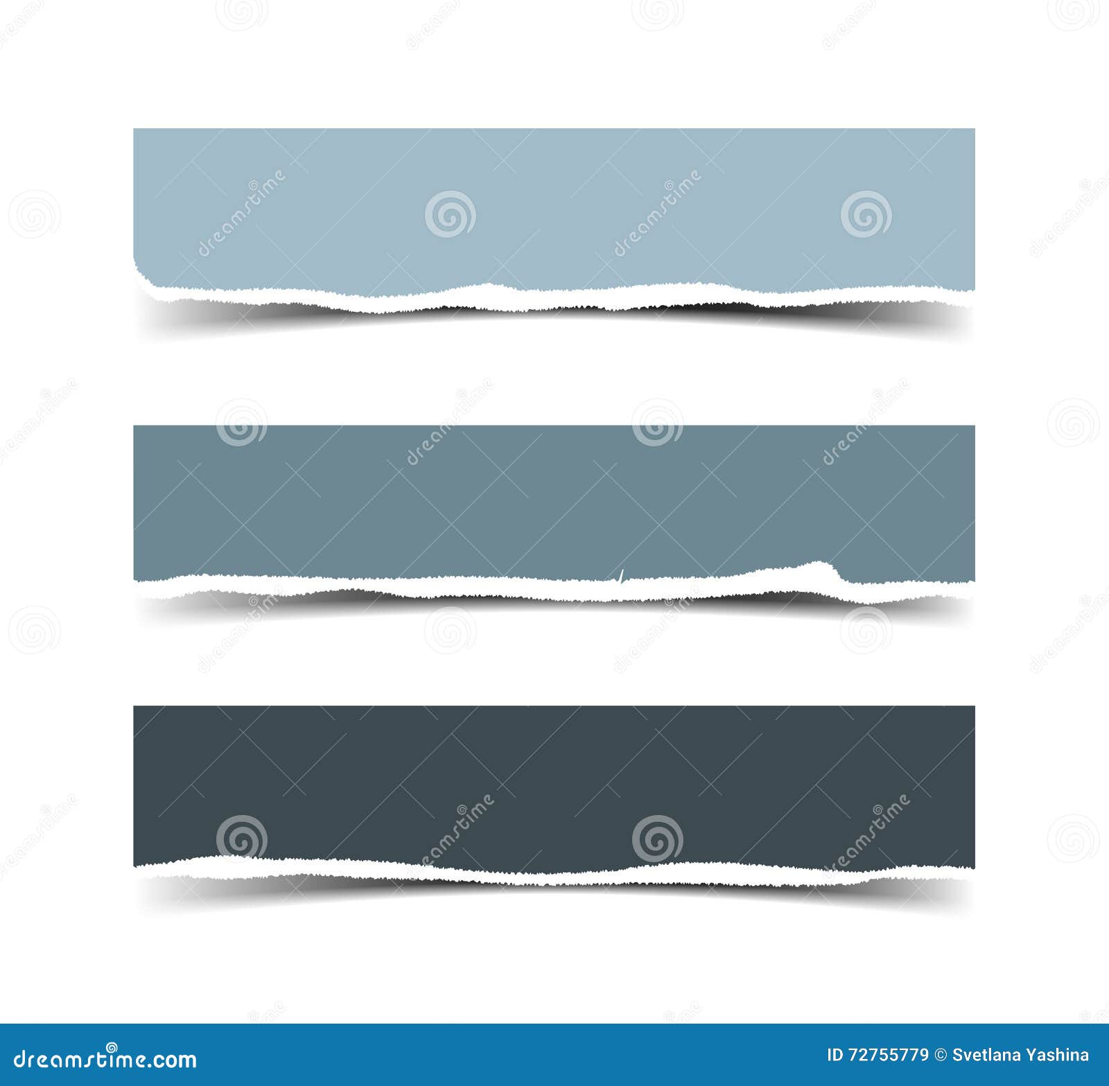 Set of Three Vector Torn Paper Banners Stock Vector - Illustration of ...
