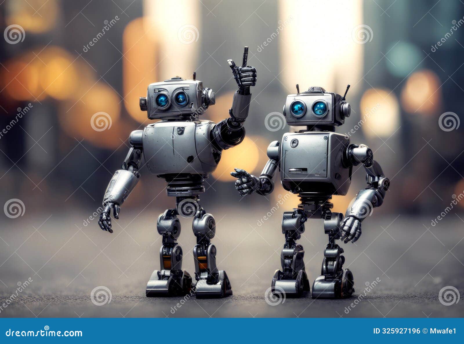 Set Thumbs Background Robots Giving Robot Thumb Up Android Cyborg Ai ...