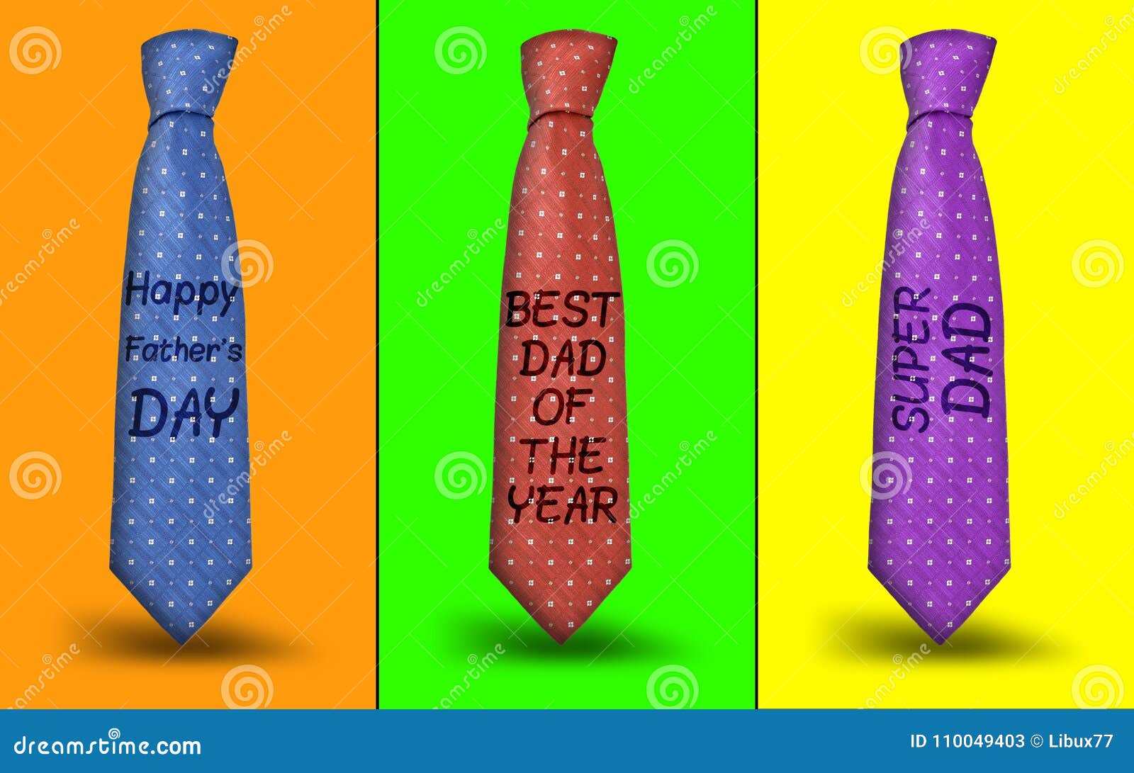 Set Tie Father`s Day Celebration Stock Illustration - Illustration of ...