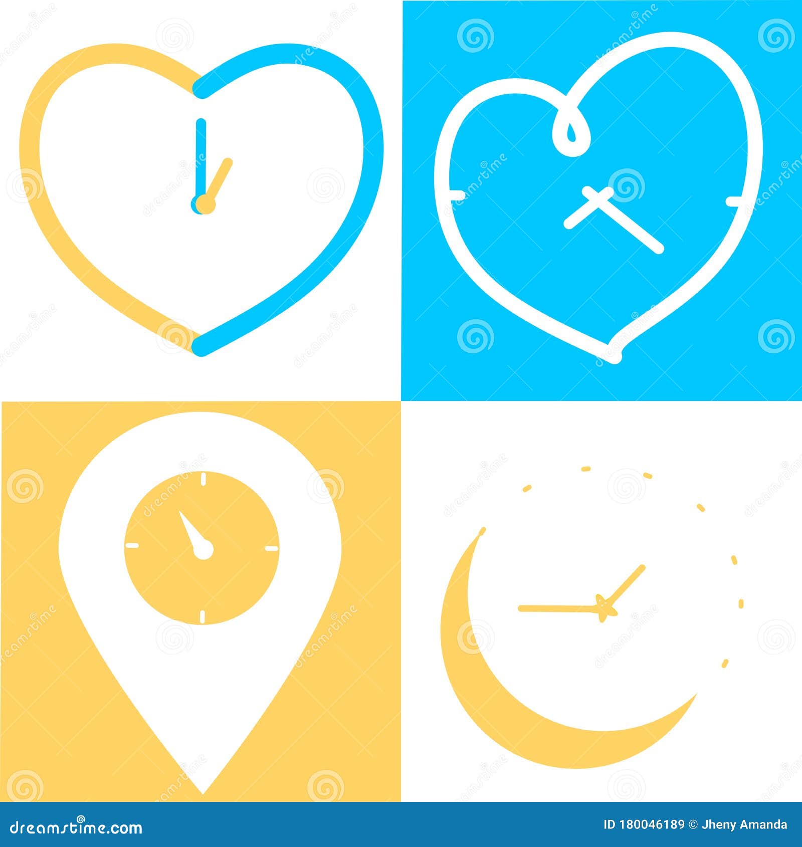 Set of Time, Clock. Concept of UI Design Elements. Digital Countdown ...