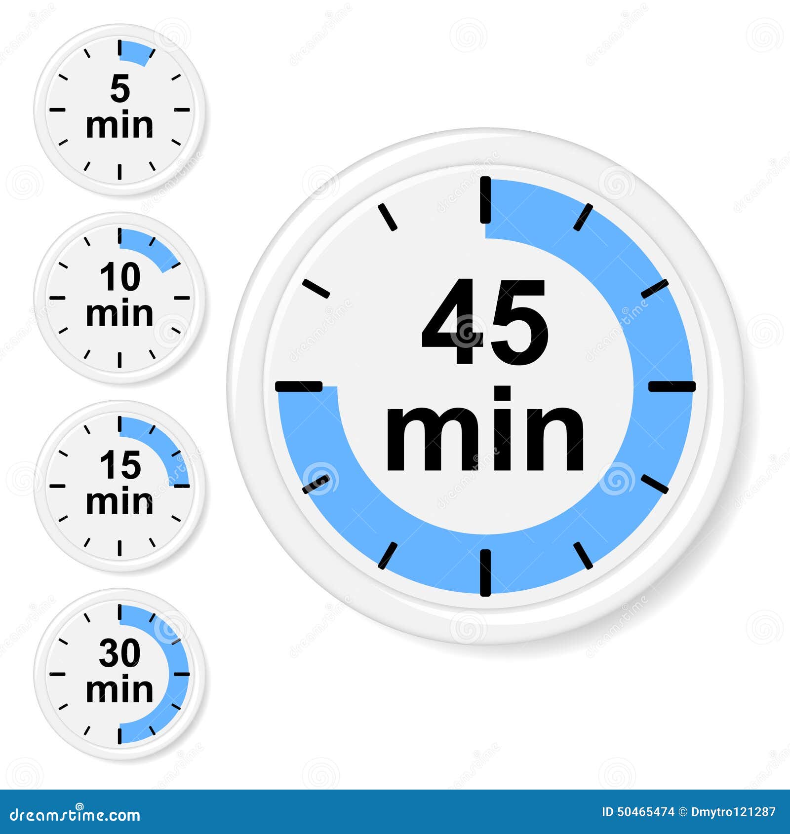 Set of time icons. stock vector. Illustration of await - 50465474