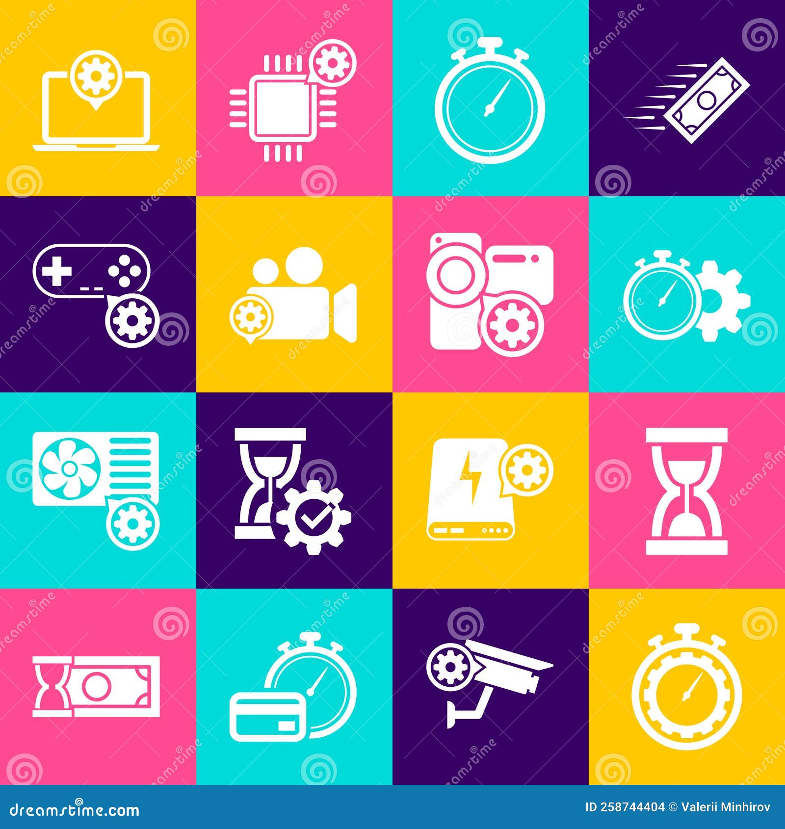 Set Time Management Setting, Old Hourglass with Sand, , Stopwatch ...