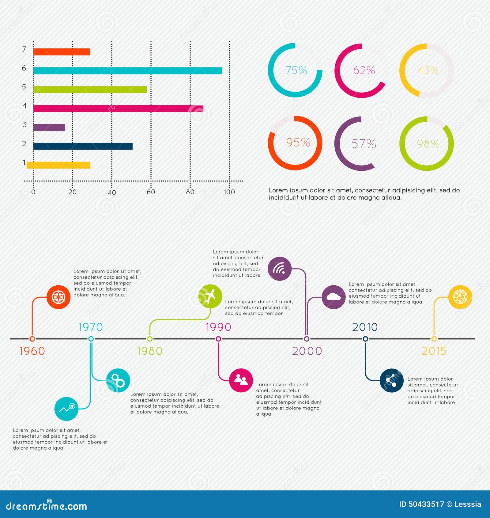 Set of Timeline Infographic Design Templates. Stock Vector ...