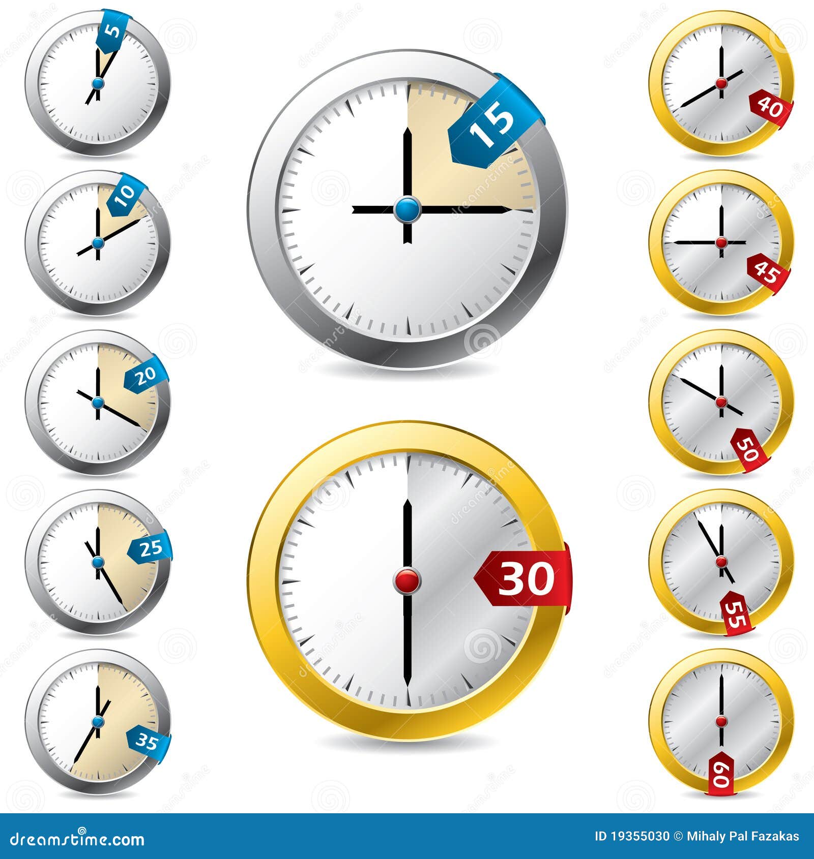 Set of timer design stock vector. Illustration of countdown - 19355030