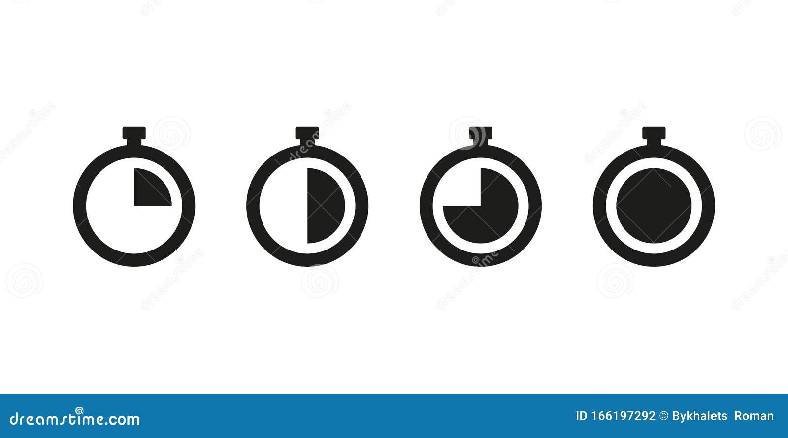 Set Timer Icon Isolated Symbols. Countdown Clock Elements Stock ...