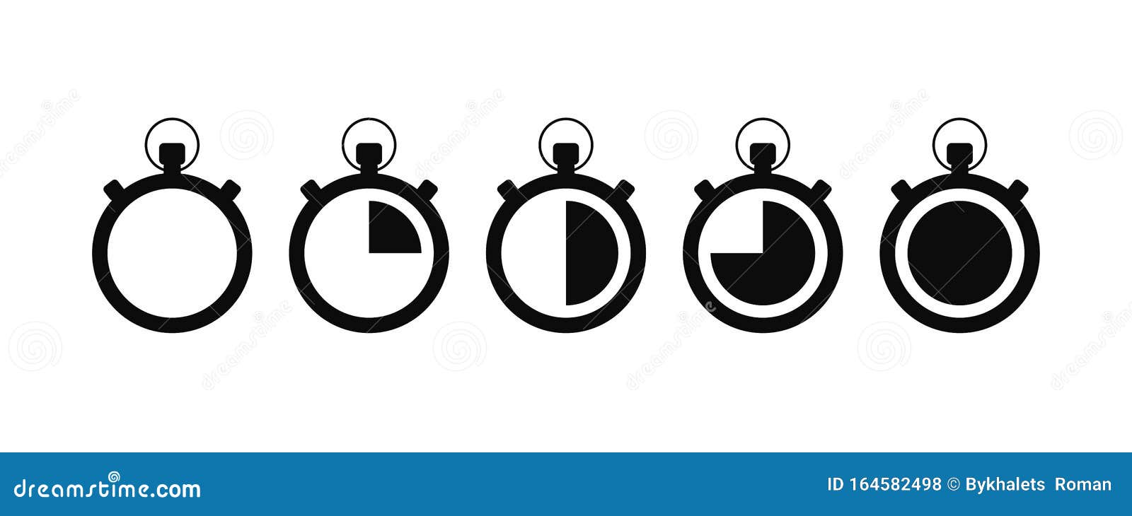 Set of Timer Icon Isolated on White Background. Timer Sign in Trandy ...