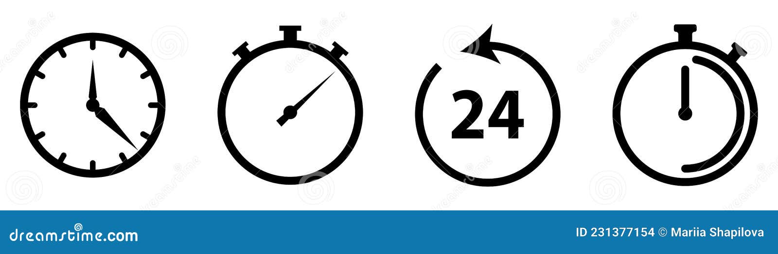 Set of Timers Icon. Vector Countdown Circle Clock Counter Timer Stock ... Set of Timers Icon. Vector Countdown Circle Clock Counter Timer Stock ...