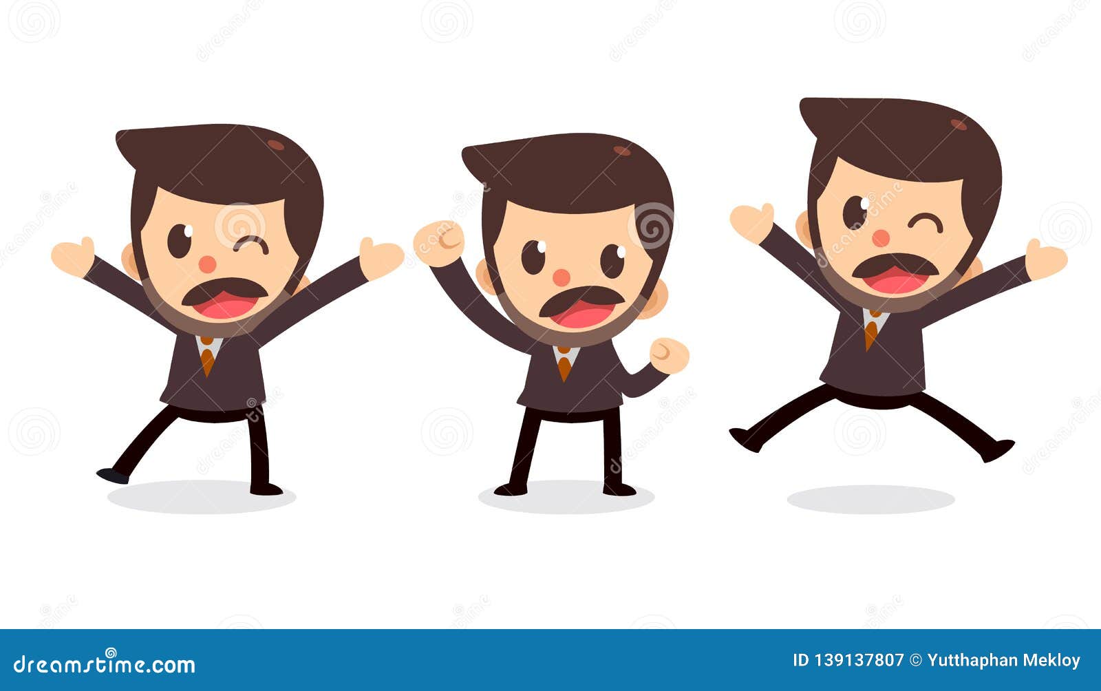 Businessman Glad Arrow Growing Chart. Cartoon Vector | CartoonDealer ...