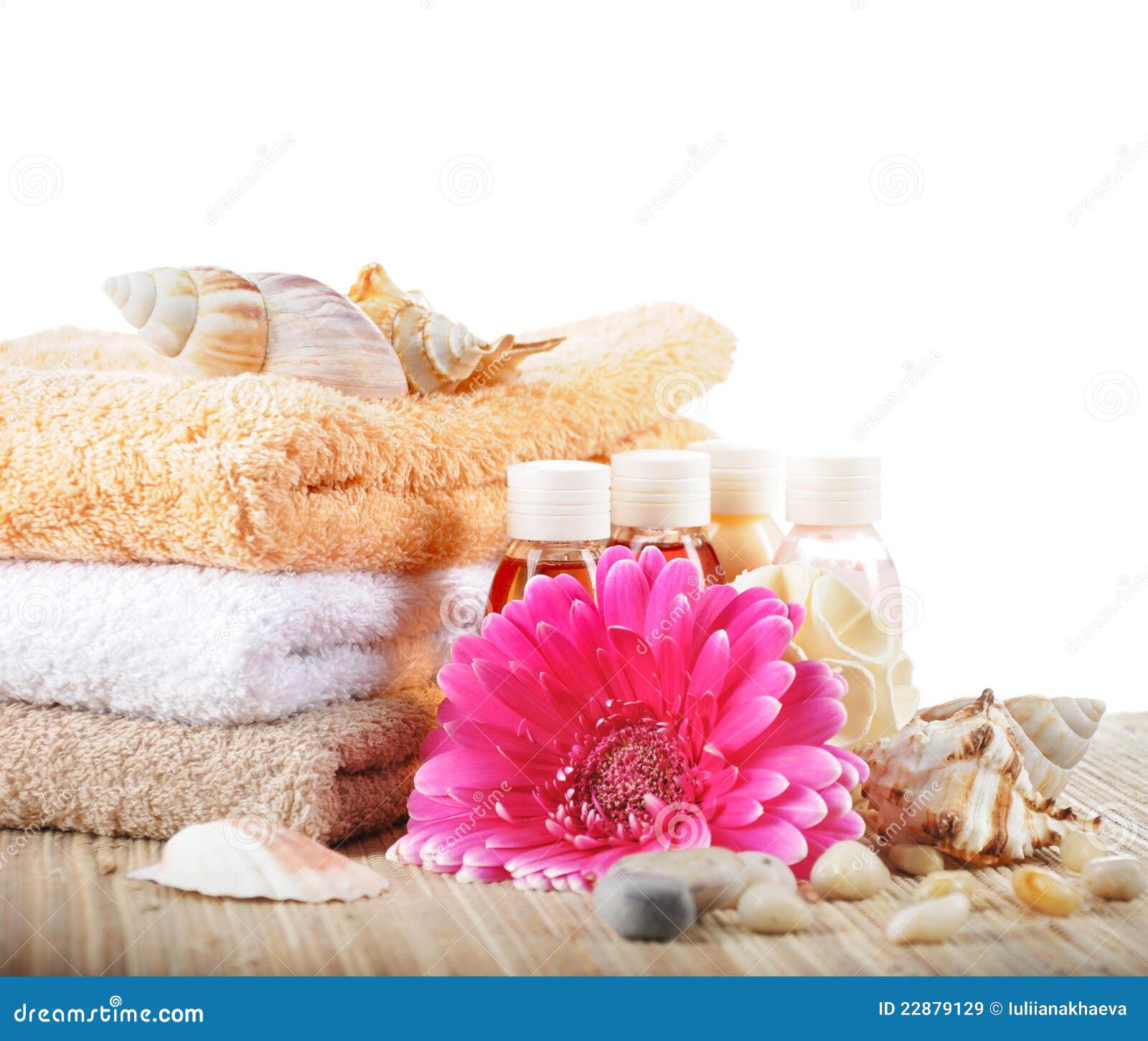 Set To a Spa on a White Background Stock Image - Image of isolated ...