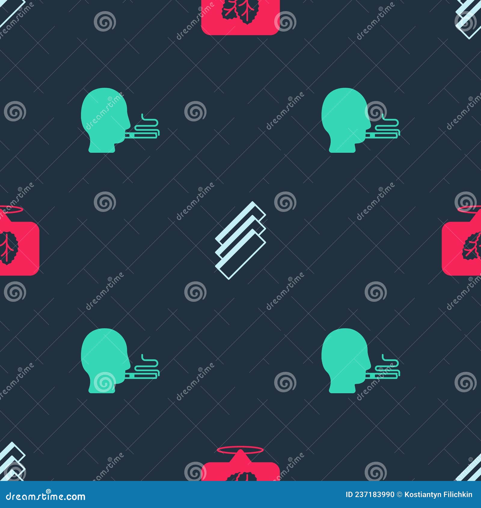 Set Tobacco Leaf, Cigarette Rolling Papers and Man Smoking Cigarette on ...