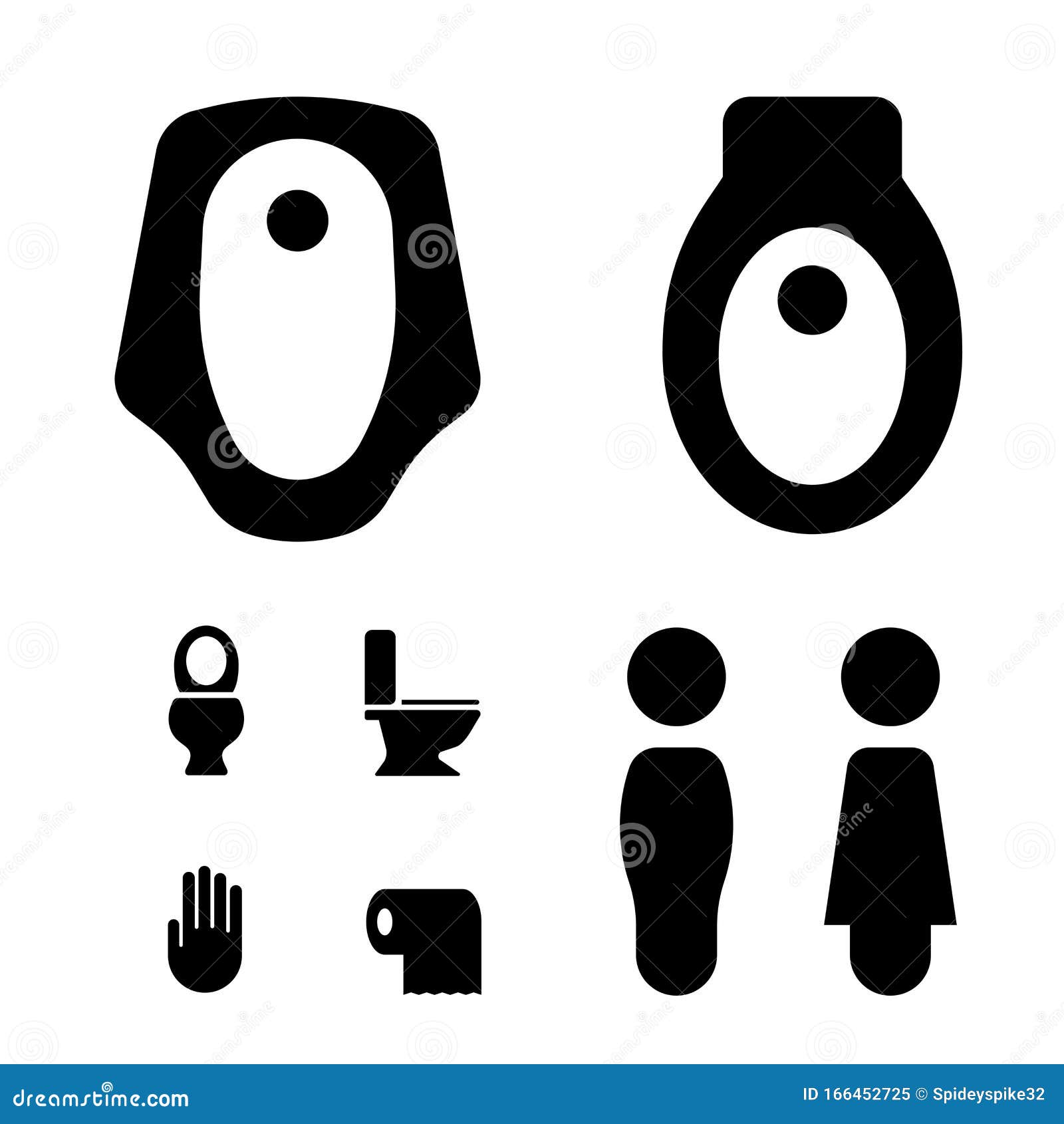 Set of Toilet Icon. Vector Illustration Stock Illustration ...
