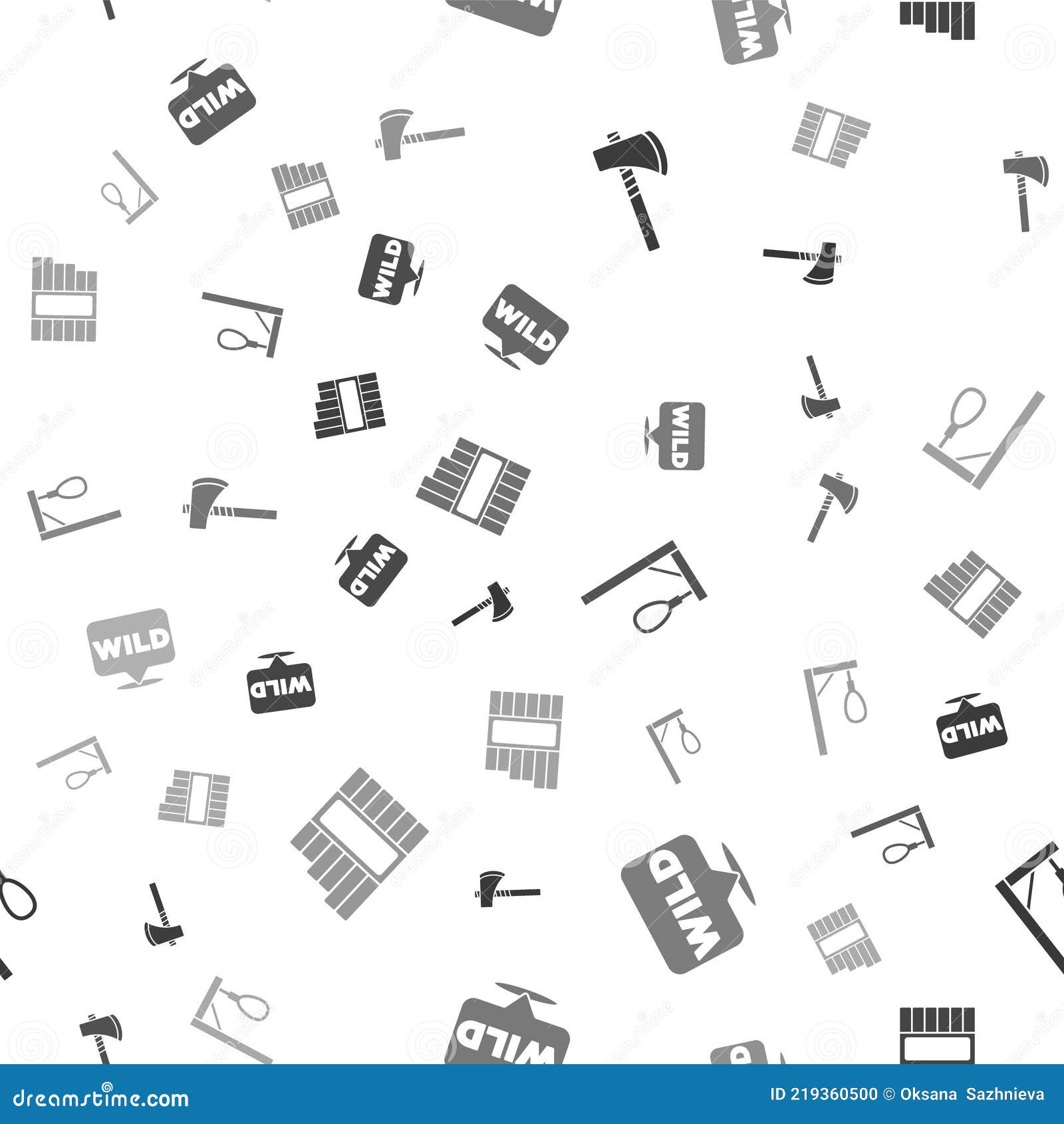 Set Tomahawk Axe, Pointer To Wild West, Gallows and Pan Flute on ...