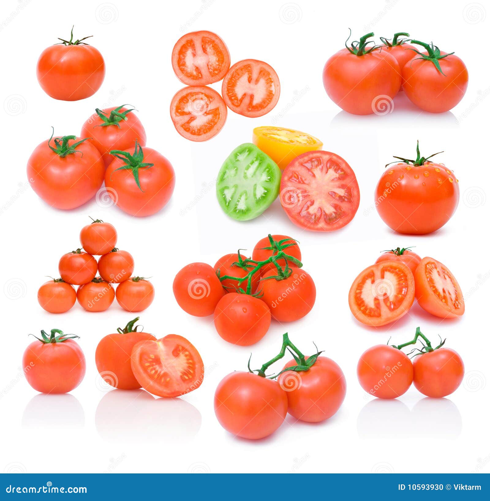 Set of tomato images stock photo. Image of freshness - 10593930