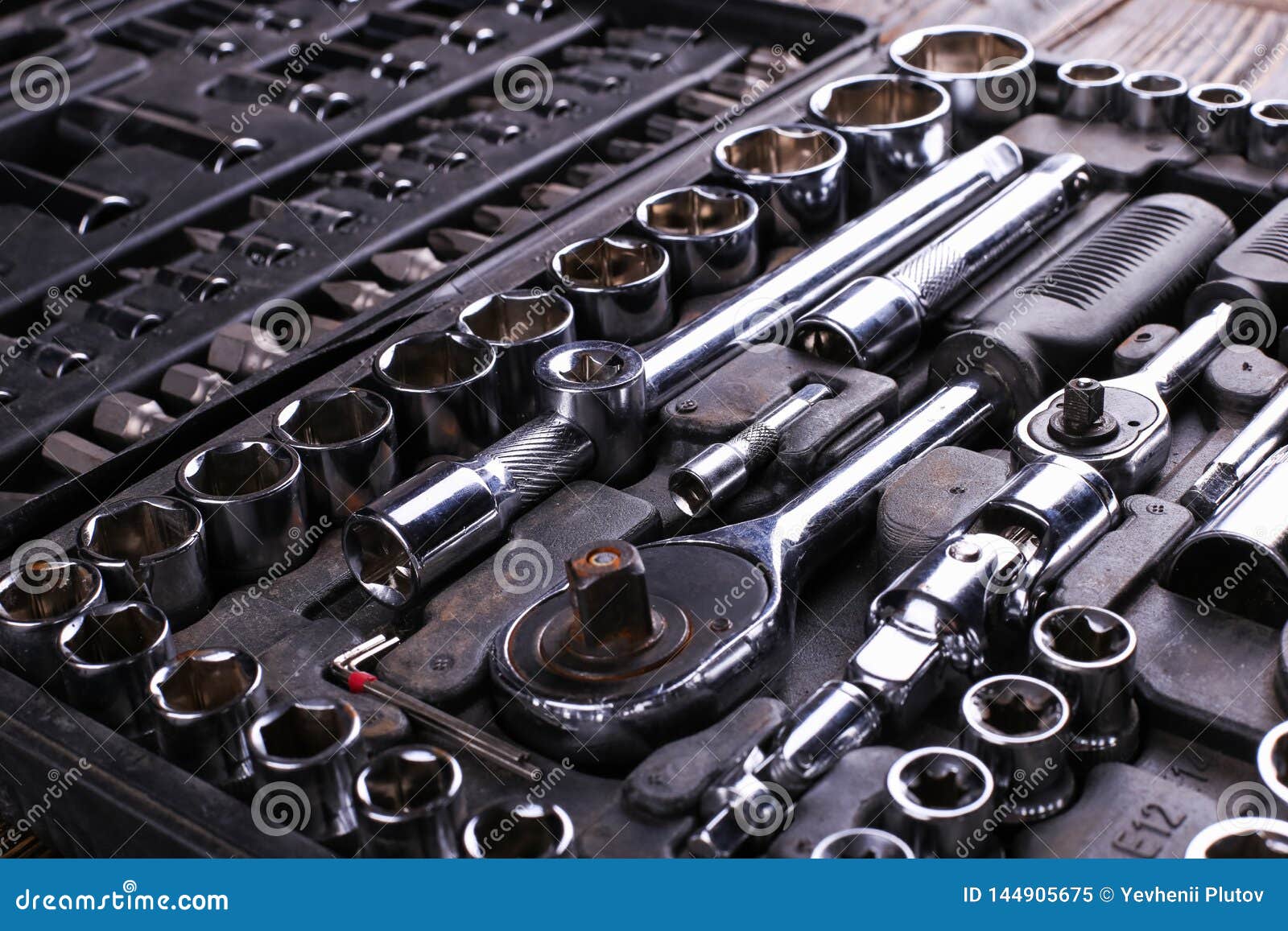 A Set of Tools in the Box, Organized Workspace Stock Image - Image of ...