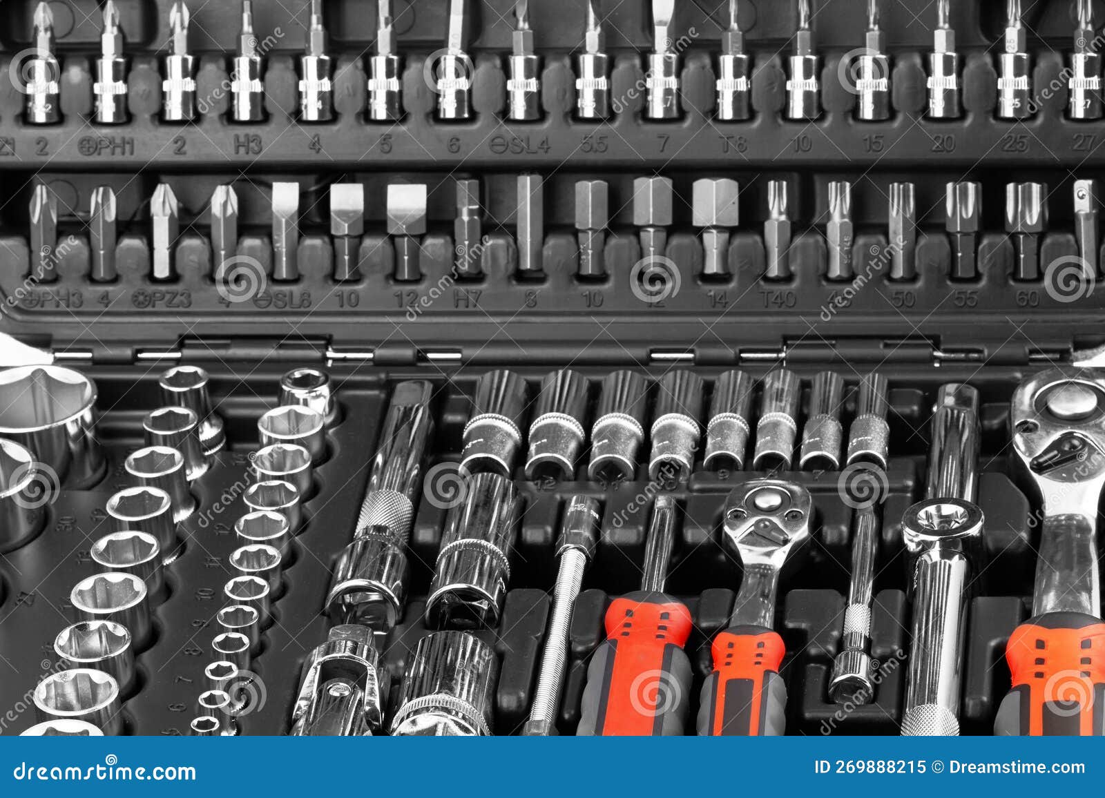 Set of tools stock image. Image of handyman, automobile - 269888215