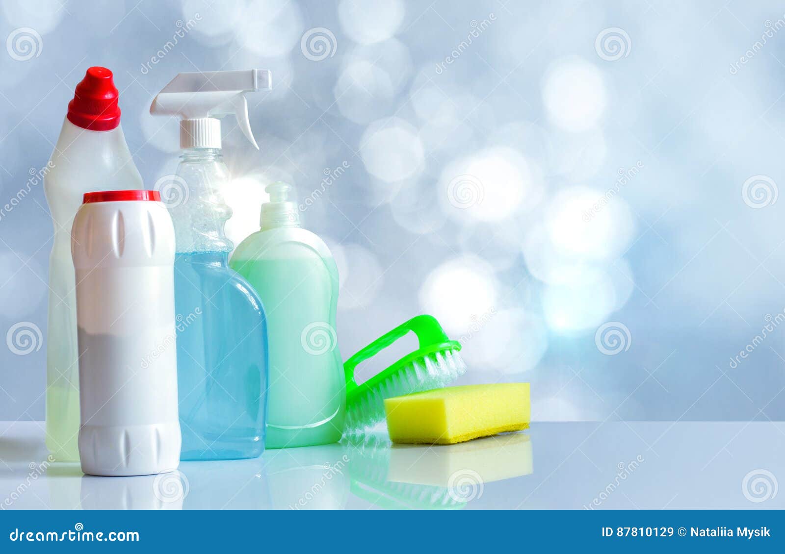 A Set of Tools for Cleaning the House . Stock Image - Image of spray ...
