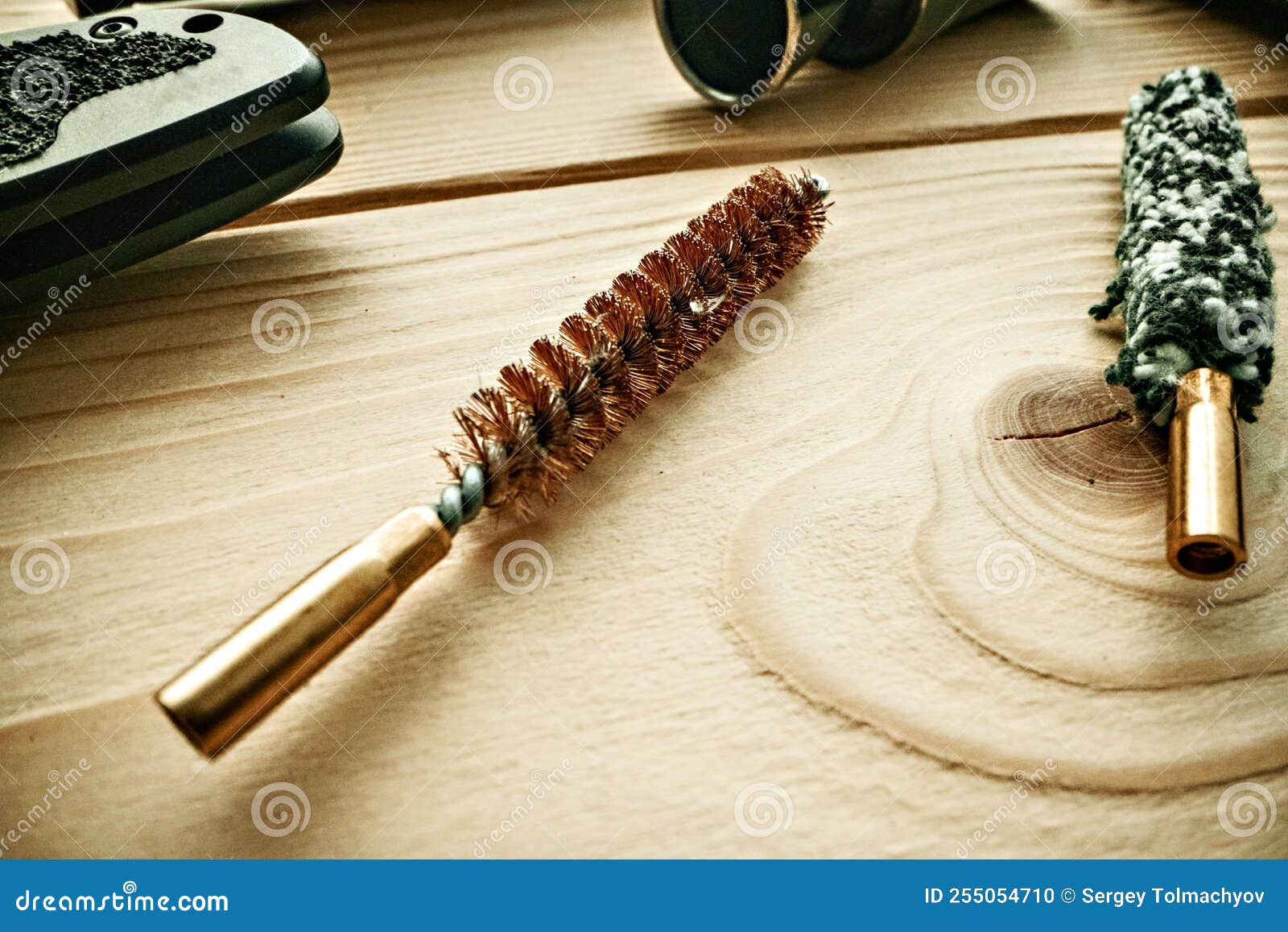 Set of Tools for Cleaning and Repairing Weapons in Workshop Stock Photo ...
