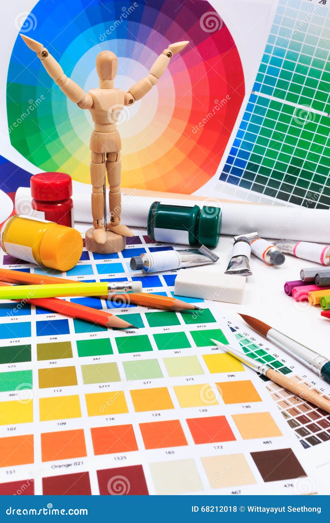 A Set of Tools for Creative Art Work with Abstract Colored Palette ...