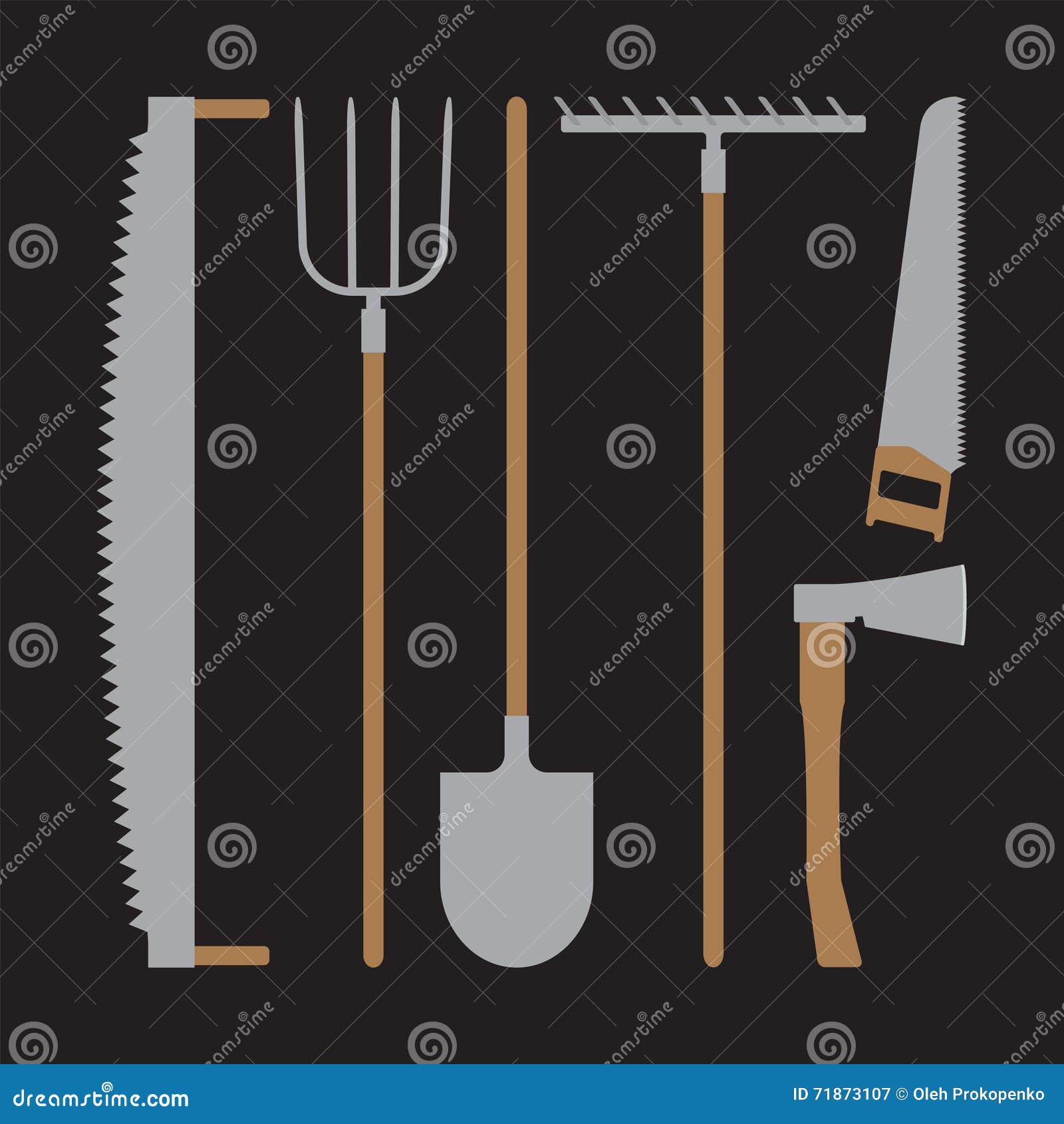 Set of Tools for Farmers Farming in the Flat Style Stock Illustration ...