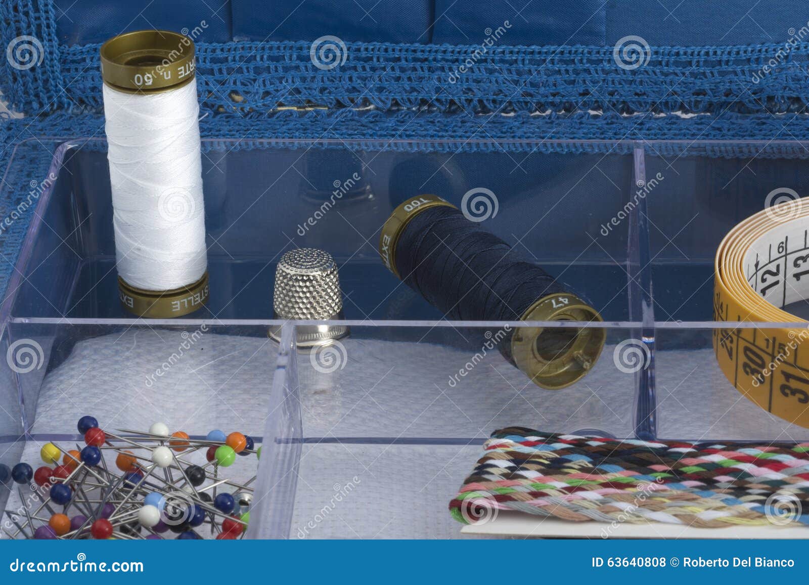 Set of Tools for Hand Sewing Stock Photo - Image of macro, material ...