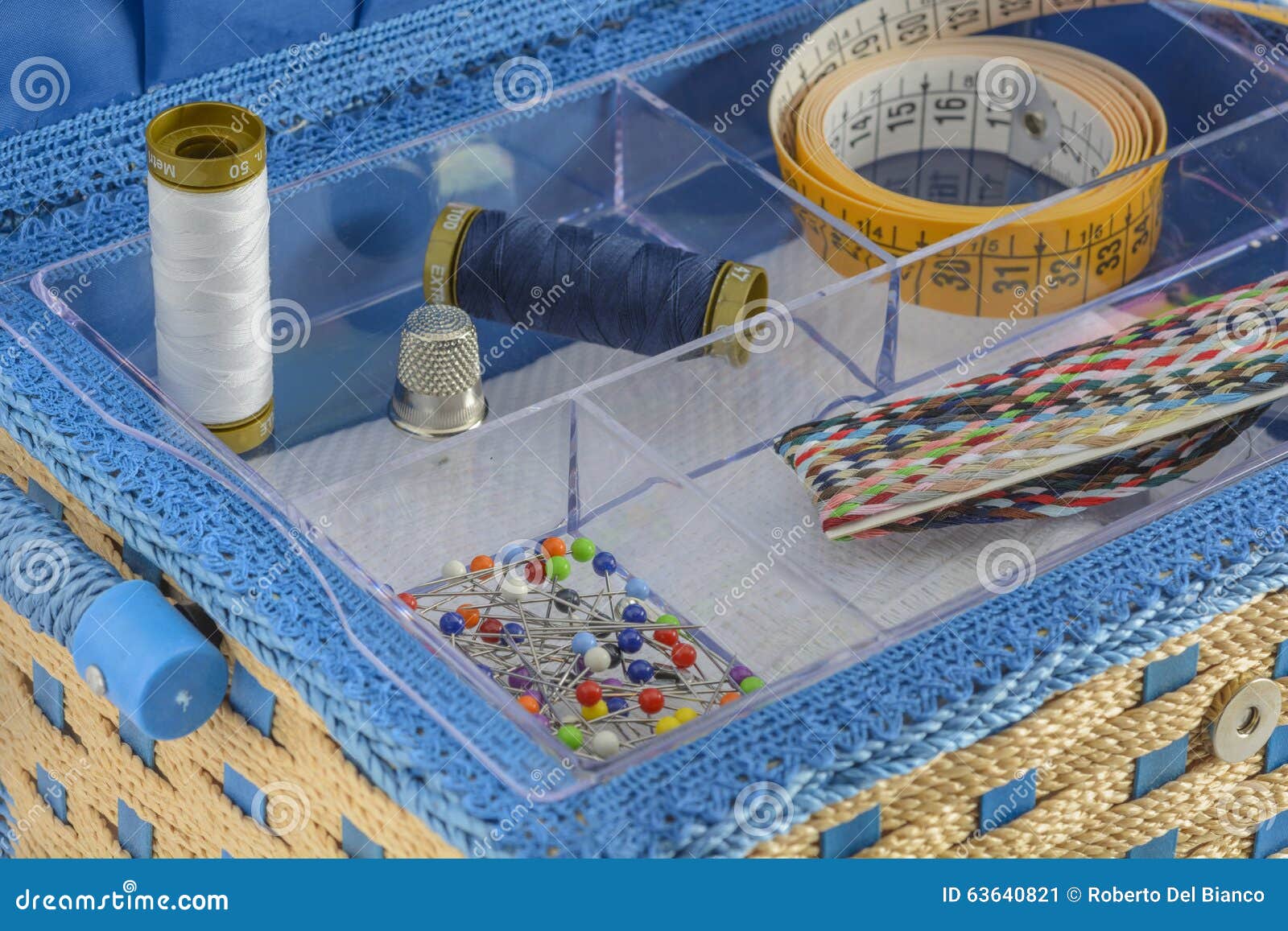 Set of Tools for Hand Sewing Stock Image - Image of macro, white: 63640821