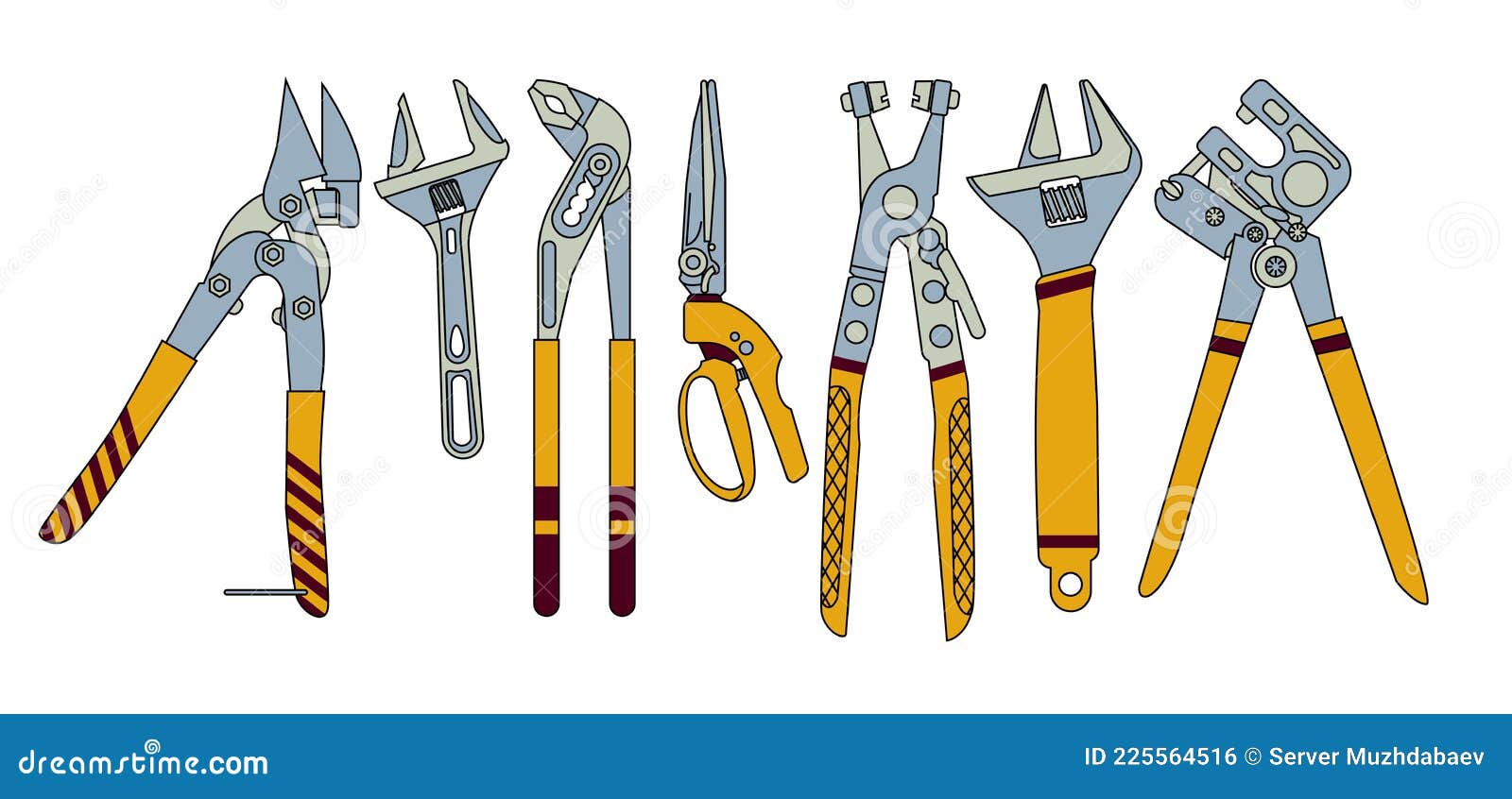 A Set of Tools for the Installer in the Flat Style. for a Hardware ...