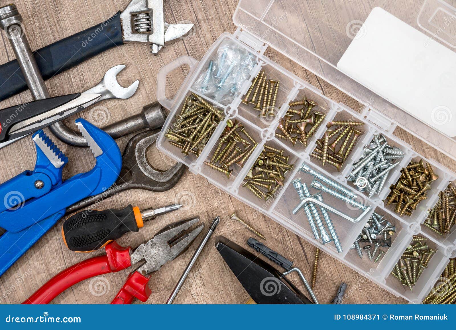 Set of Tools and Instruments, Stock Image - Image of nail, construction ...