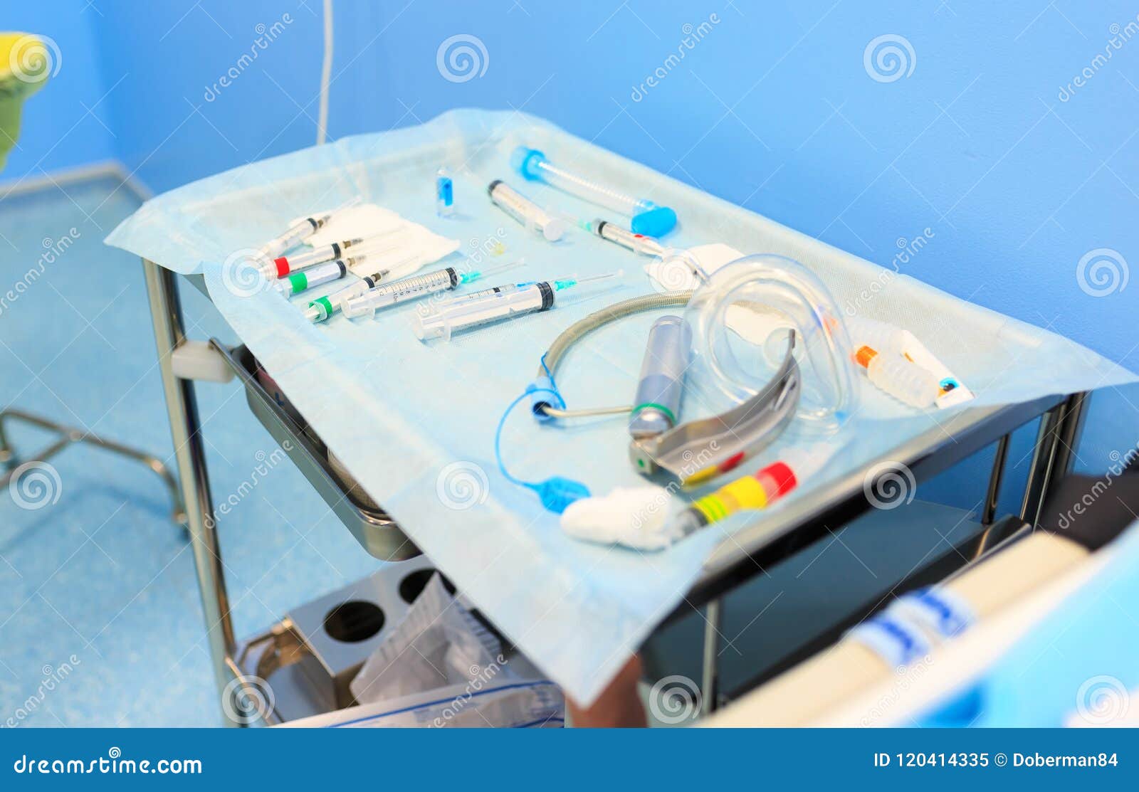 Set Of Tools For Intubation Tracheas Stock Photography | CartoonDealer ...