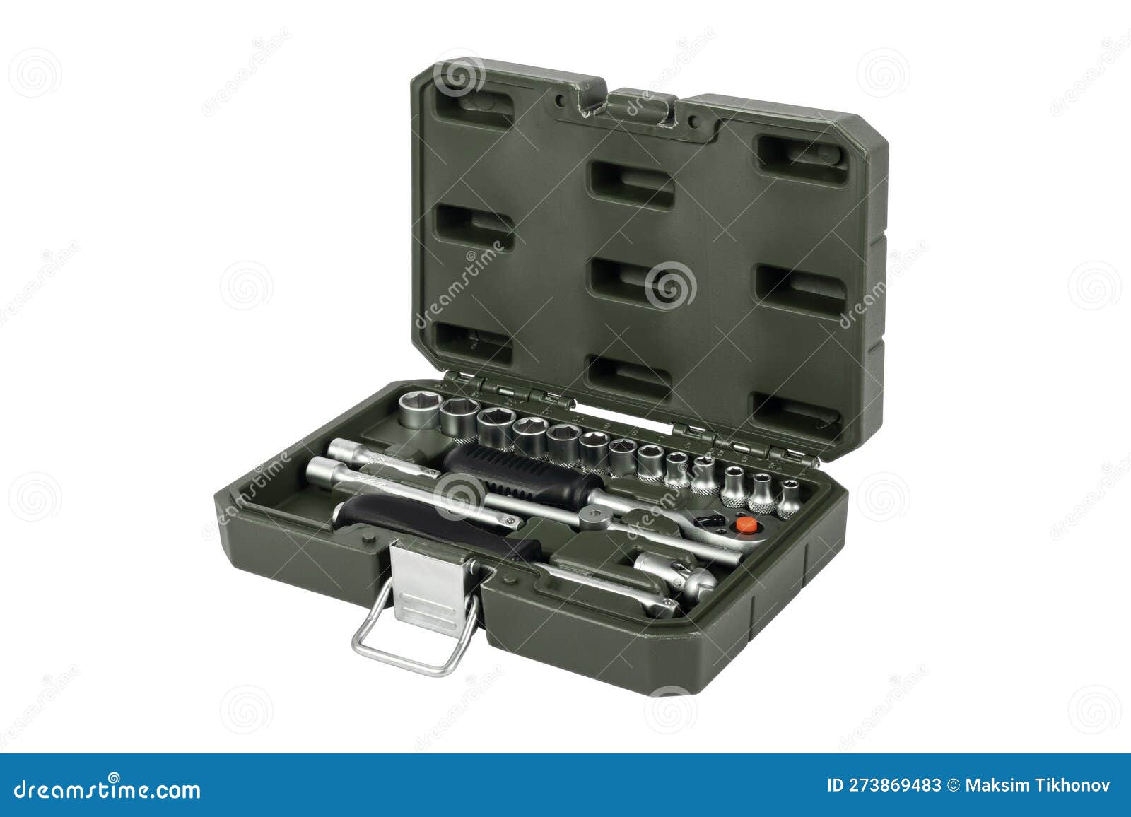 Set Tools Isolated on a White Background. Top View. Toolbox. Stock ...