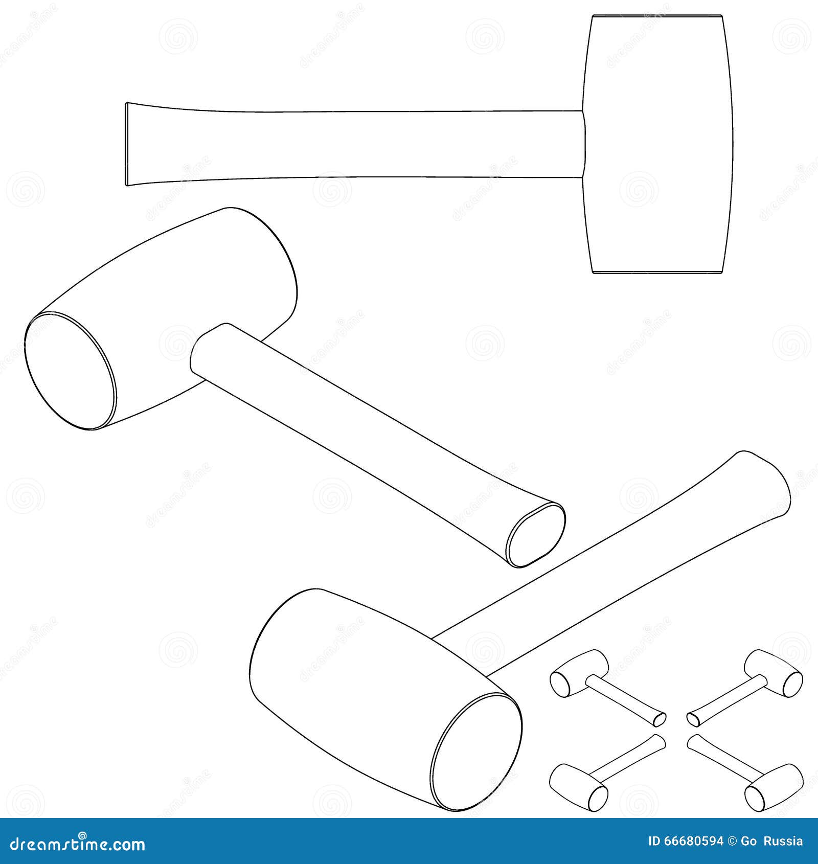 Set Tools Isometric on a White Background Stock Vector - Illustration ...