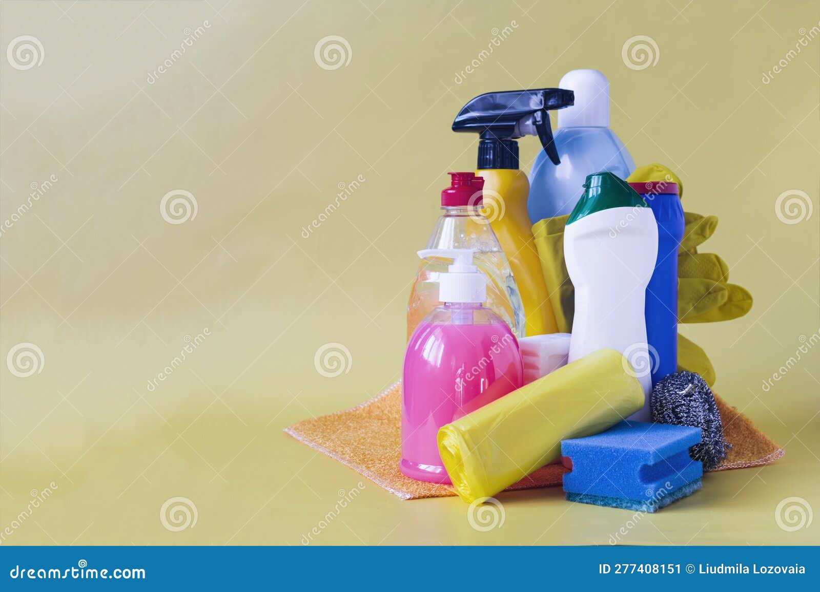 A Set of Tools for Maintaining Cleanliness in Close-up Stock Image ...