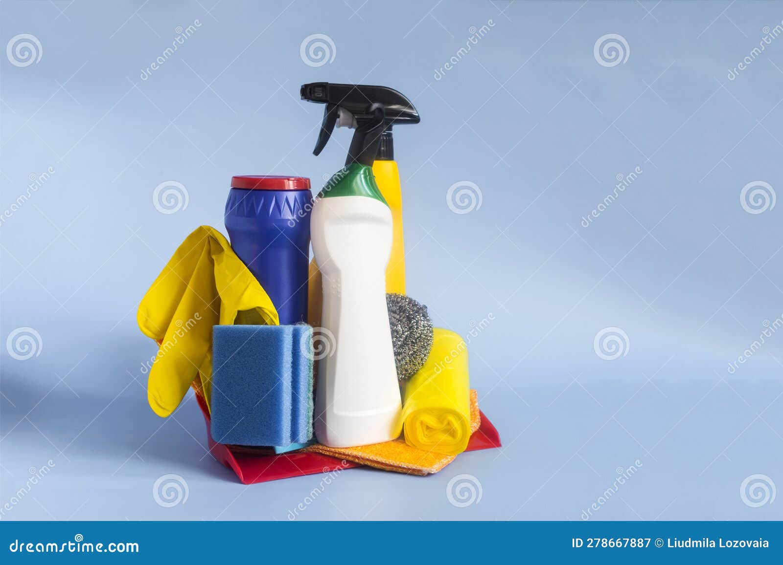 A Set of Tools for Maintaining Cleanliness in Close-up Stock Image ...