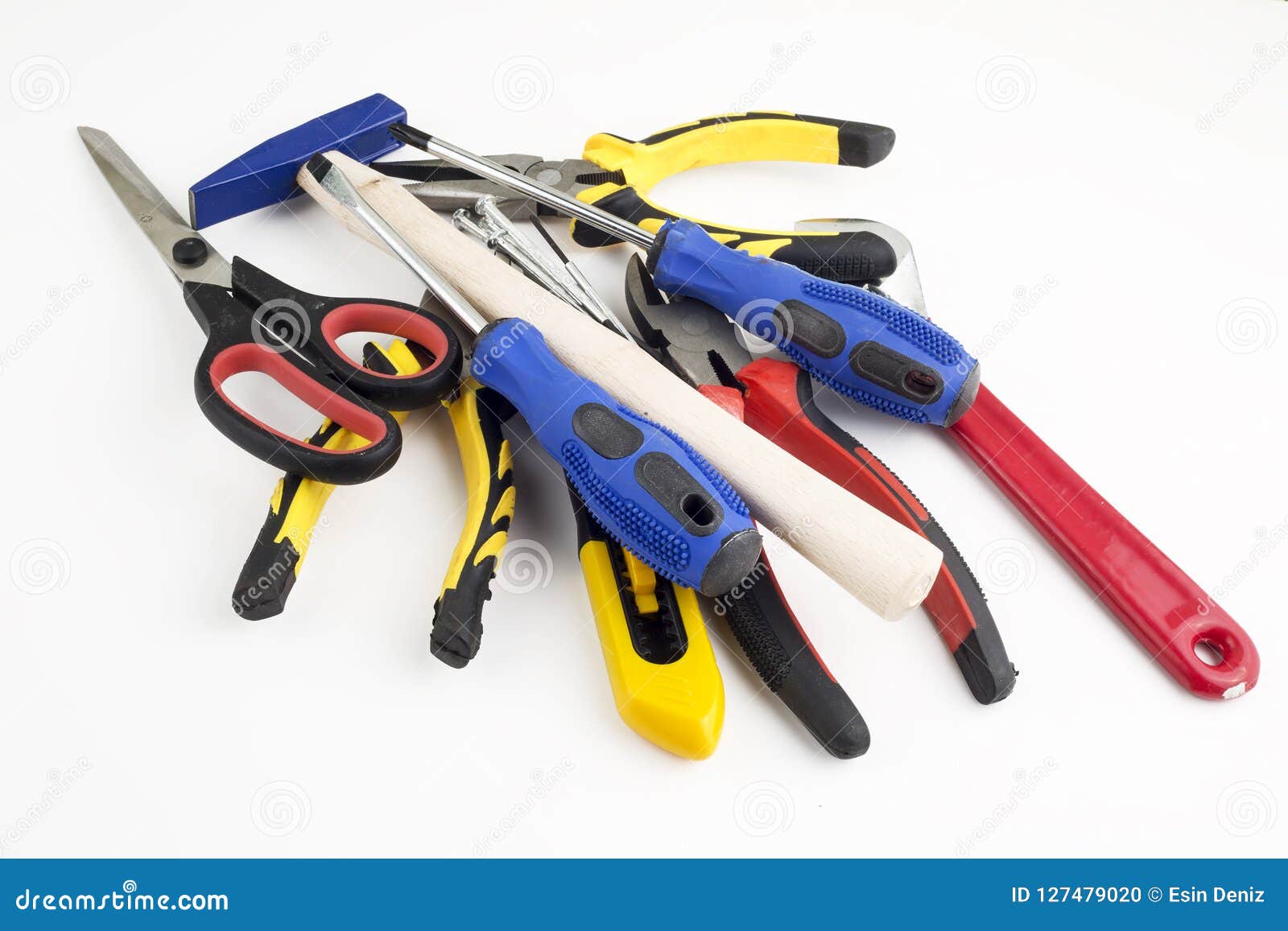 Set of Tools, Many Tools on White Background. Stock Photo - Image of ...