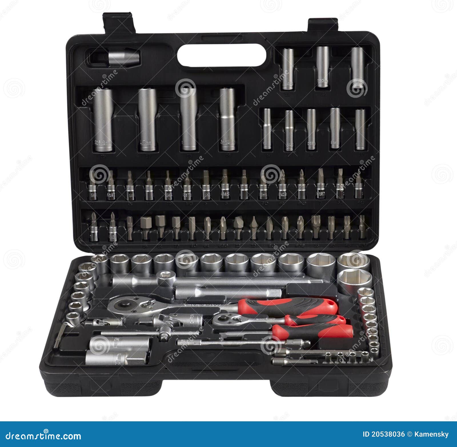 Set of Tools for Mechanical Works Stock Photo - Image of container ...