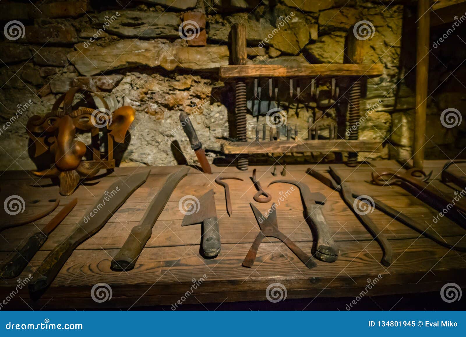 Set of Tools Ready for Turture in Ancient Times Stock Image - Image of ...