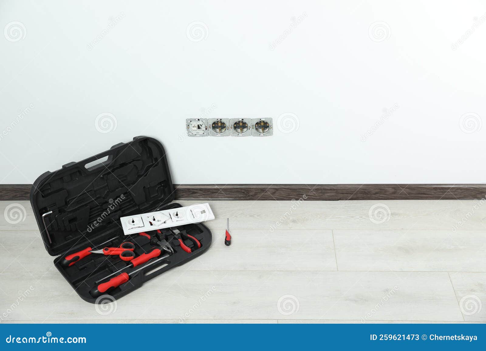 Set of Tools and Sockets in Room. Space for Text Stock Image - Image of ...