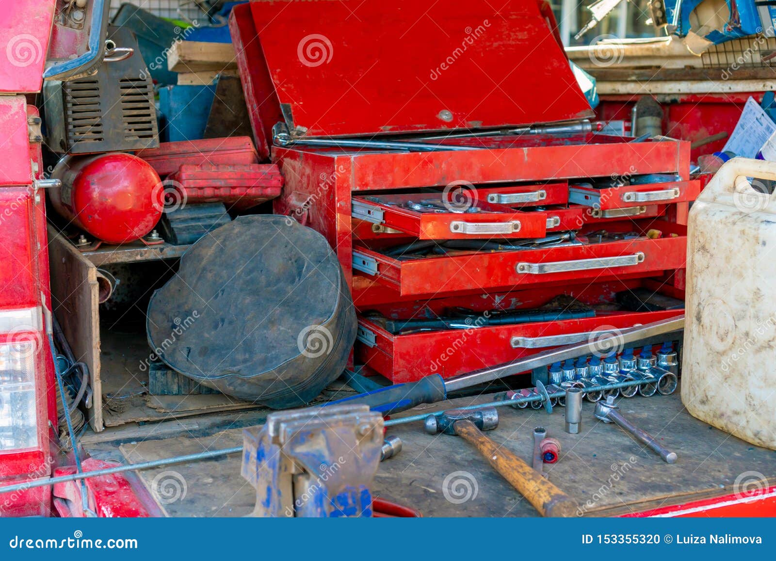 A Set of Tools for Technical Support Machines on the Race. Box with Set ...