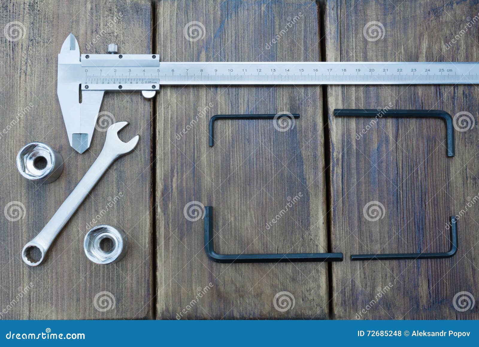 Set of Tools and Vernier Caliper Stock Photo - Image of caliper ...